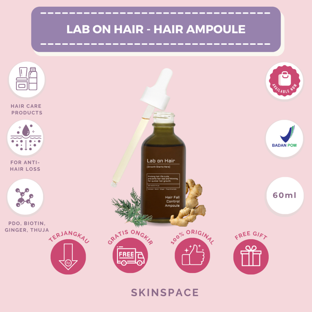 Jual LAB ON HAIR Anti Hair Fall Ampoule Serum - Hair Oil Serum Rambut ...