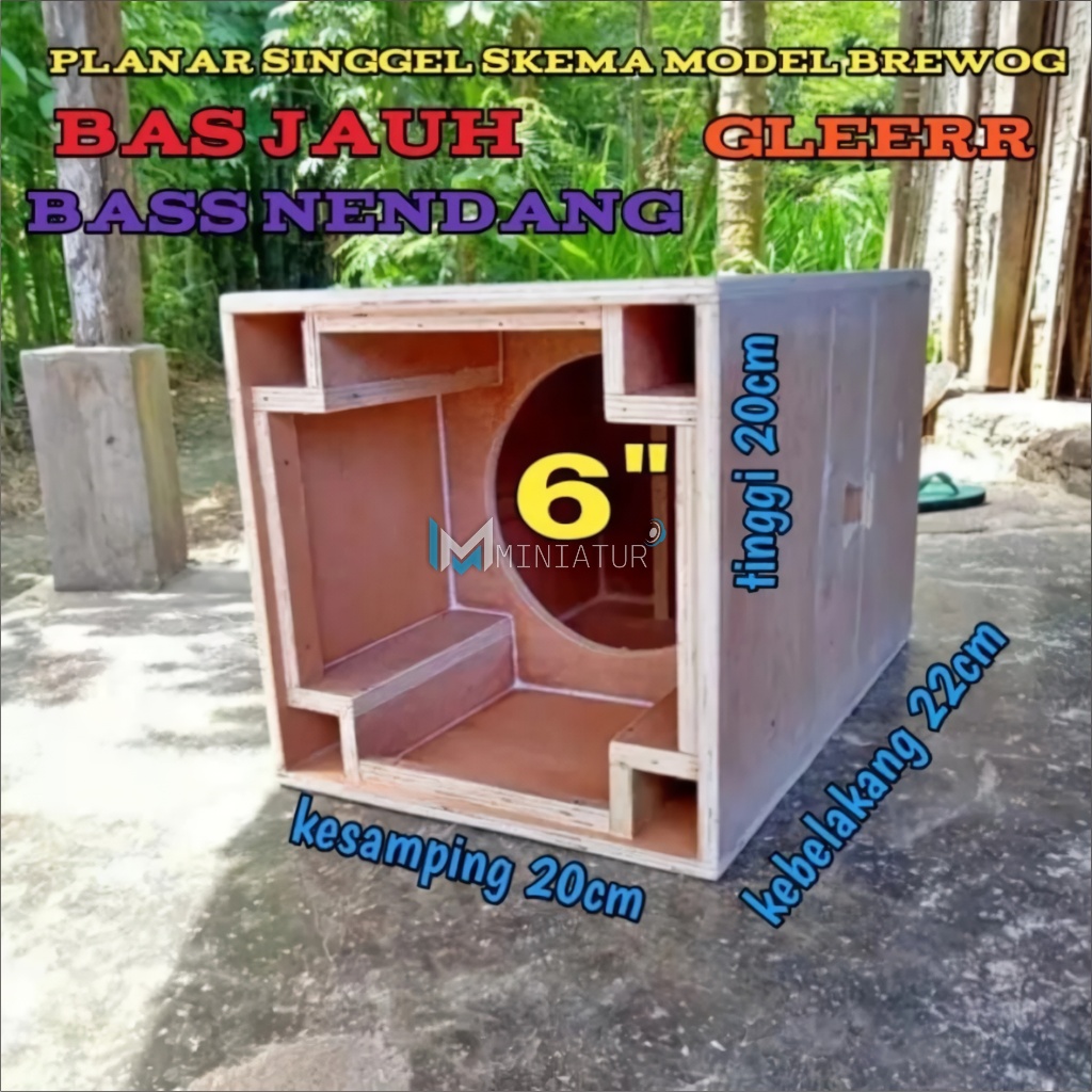 Jual BOX PLANAR SINGLE 6 INCHI MODEL BREWOG BASS NENDANG JAUH 9MM ...