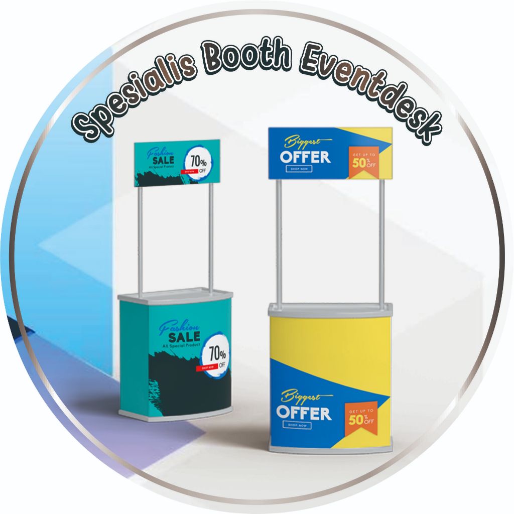 Jual Booth Eventdesk Portable Meja Promosi bahan PVC fullprint | Shopee ...