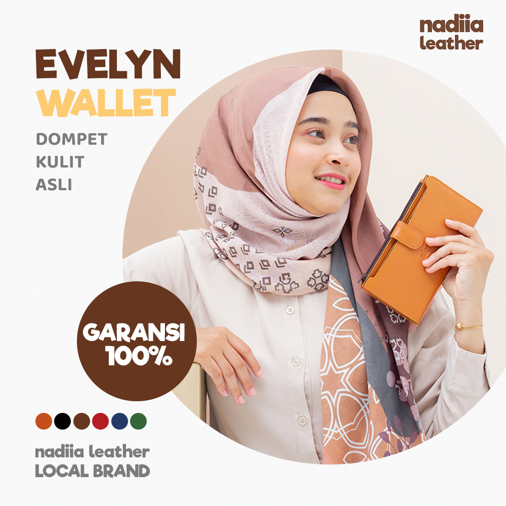 Jual Dompet Wanita Panjang Kulit Asli Dompet Kartu Lipat Alona Evelyn Wallet | Shopee Indonesia