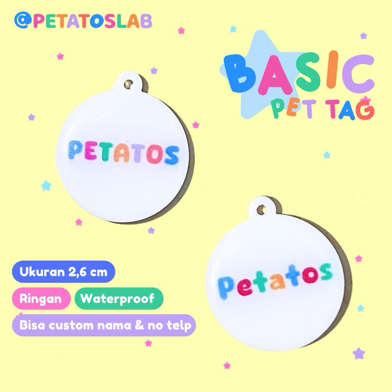 Jual BASIC PET TAG | BACA DESKRIPSI | BELUM TERMASUK KALUNG | Bandul ...