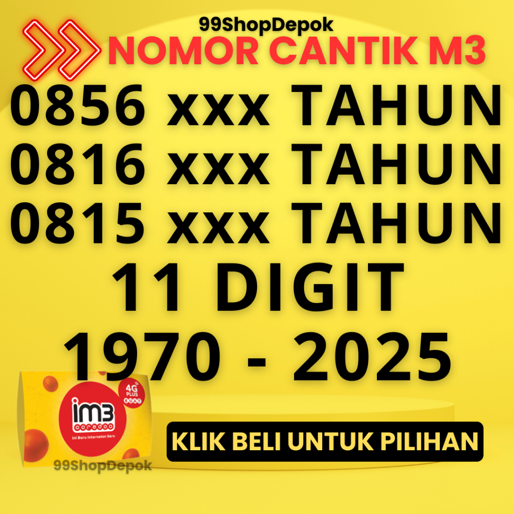 Jual Nomor Cantik Indosat 11 DIGIT TAHUN 2000 1999 - Nomer Cantik Indosat ooredoo - Nomor Cantik ...