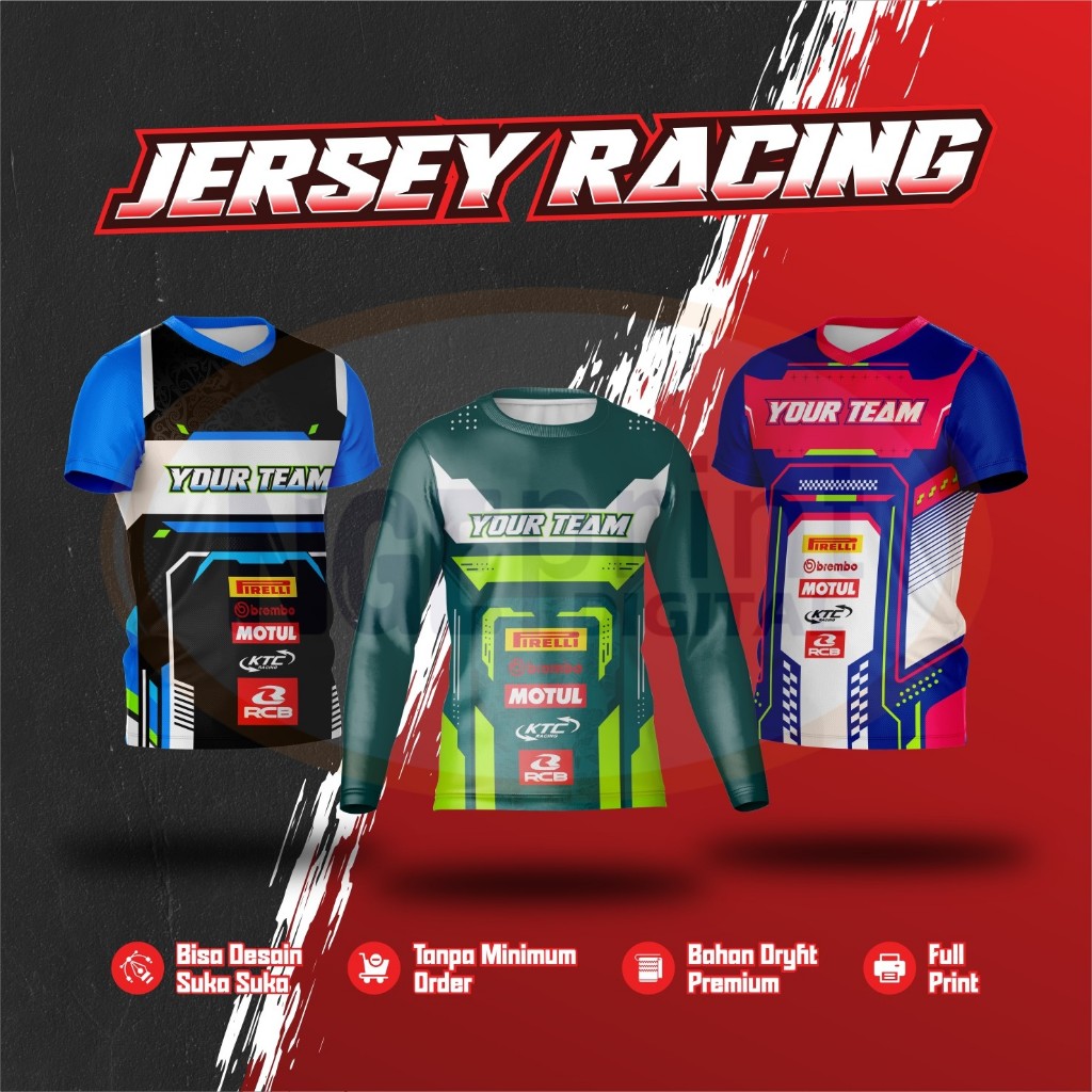 Jual Baju Jersey Racing Hits Kekinian Bisa Custom Design Suka-suka ...