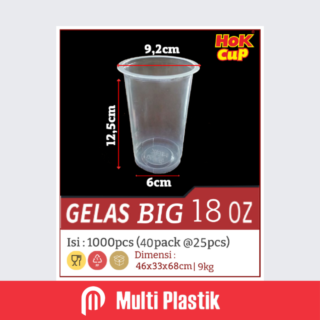 Jual HoK Cup Big | 18oz 22oz 26oz | Isi 25pcs 50pcs 1 PACK | Gelas ...