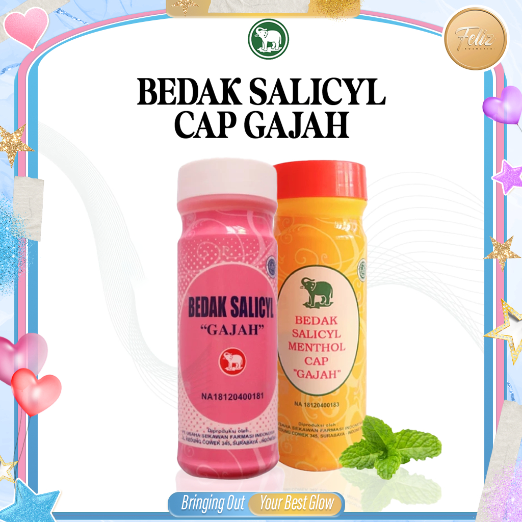 Jual * FELIZ * GAJAH Bedak Salicyl Cap Gajah 100g | Shopee Indonesia