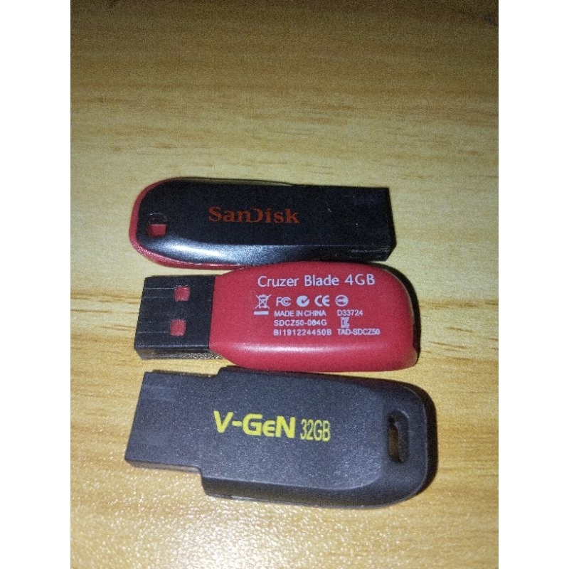 Jual Flashdisk V-GeN 32GB& SanDisk 2x4GB(kosongan) | Shopee Indonesia