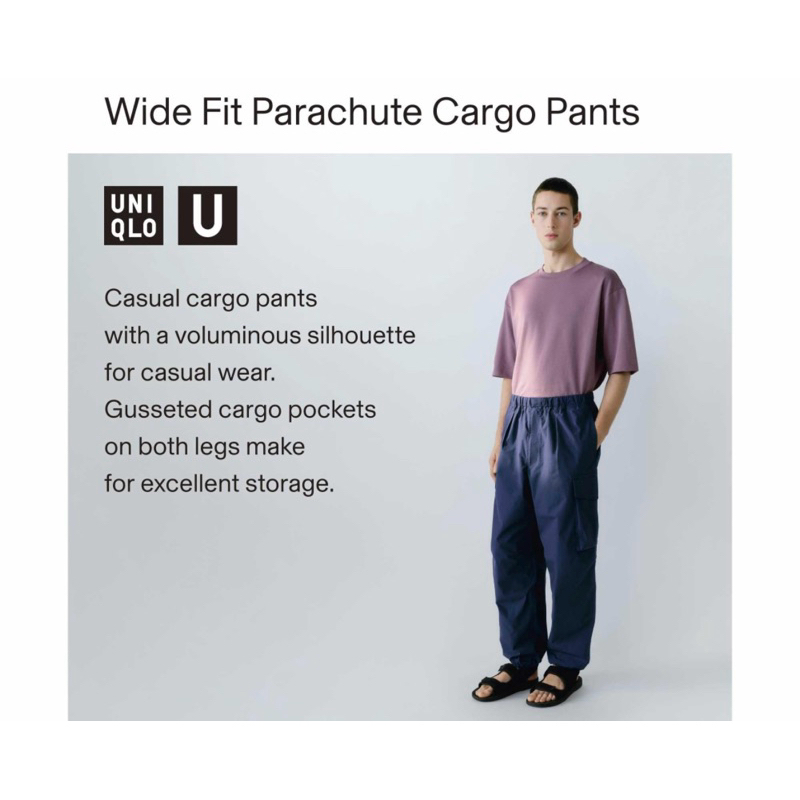 Jual Uniqlo Wide Parasut Cargo Pants | Shopee Indonesia