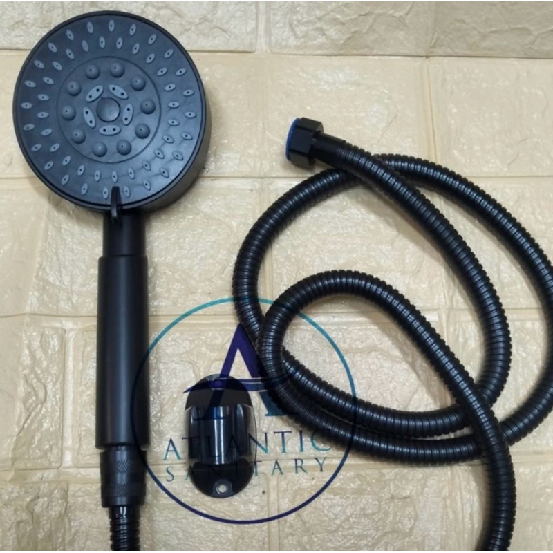 Jual Hand shower hitam/ shower mandi hitam 4 variasi air / hand shower ...