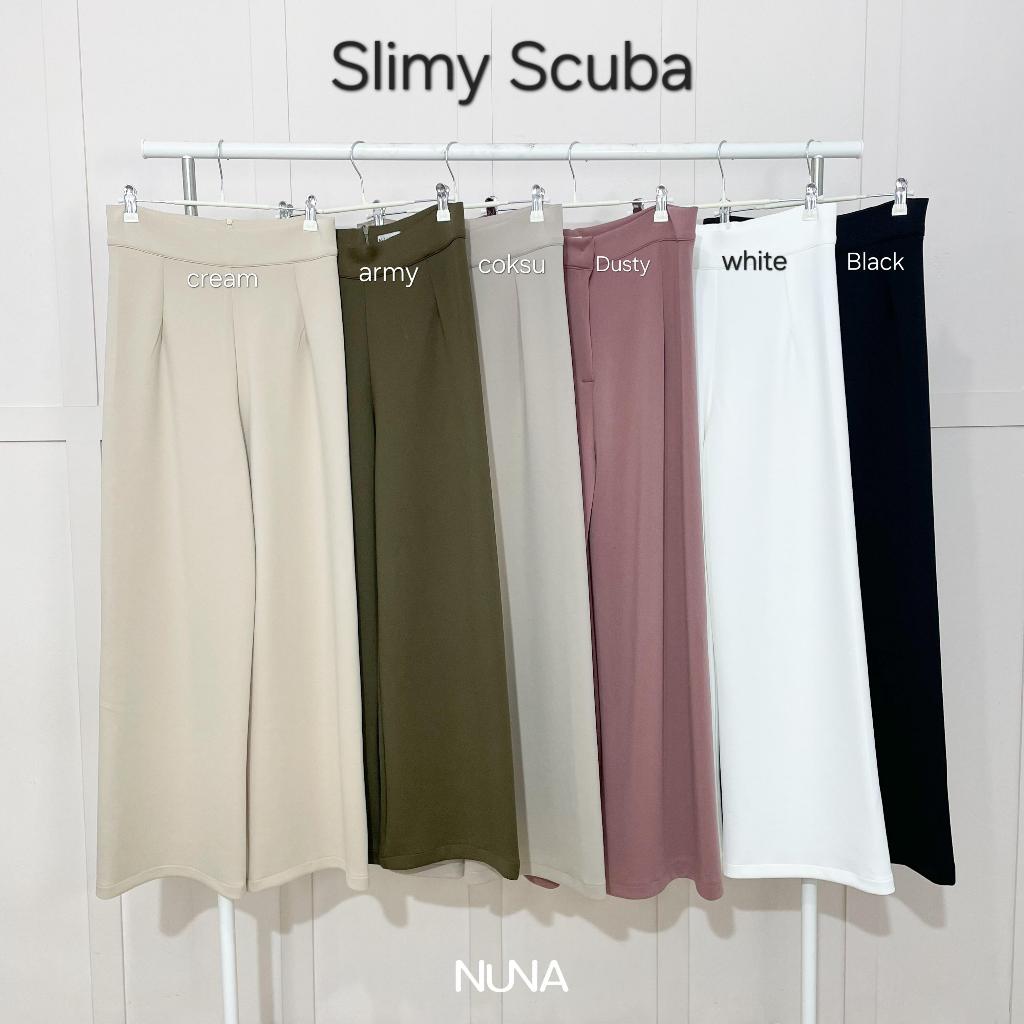 Jual NUNA Slimy Scuba Pants | Celana Panjang Wanita Polos Scuba | Shopee Indonesia
