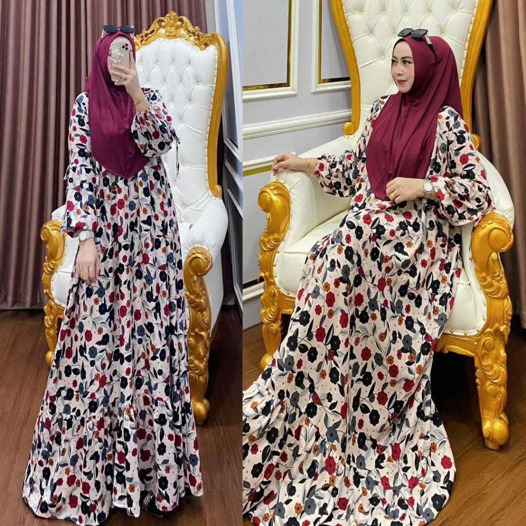 Jual Lavanya Gamis Rayon Motif Gamis Bahan Rayon Premium Kekinian ...