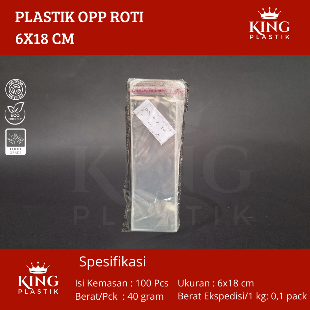 Jual Plastik Opp 6x18 Seal Bening Isi 100 Lembar / Plastik Lem Rekat Risol Sendok Isi 100 Lembar ...