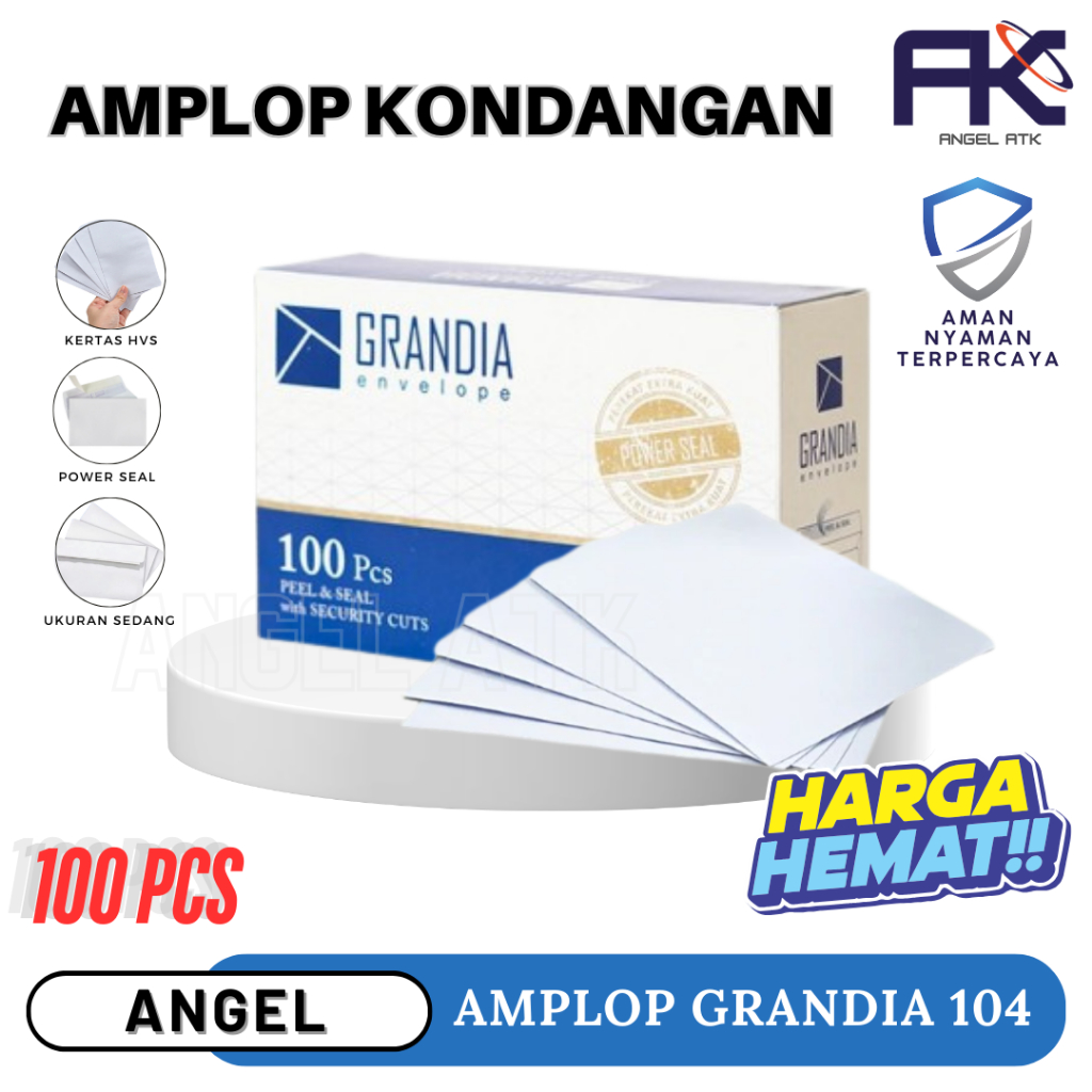 Jual Termurah Amplop Putih Polos / Amplop Grandia 104 / Amplop Kecil ...