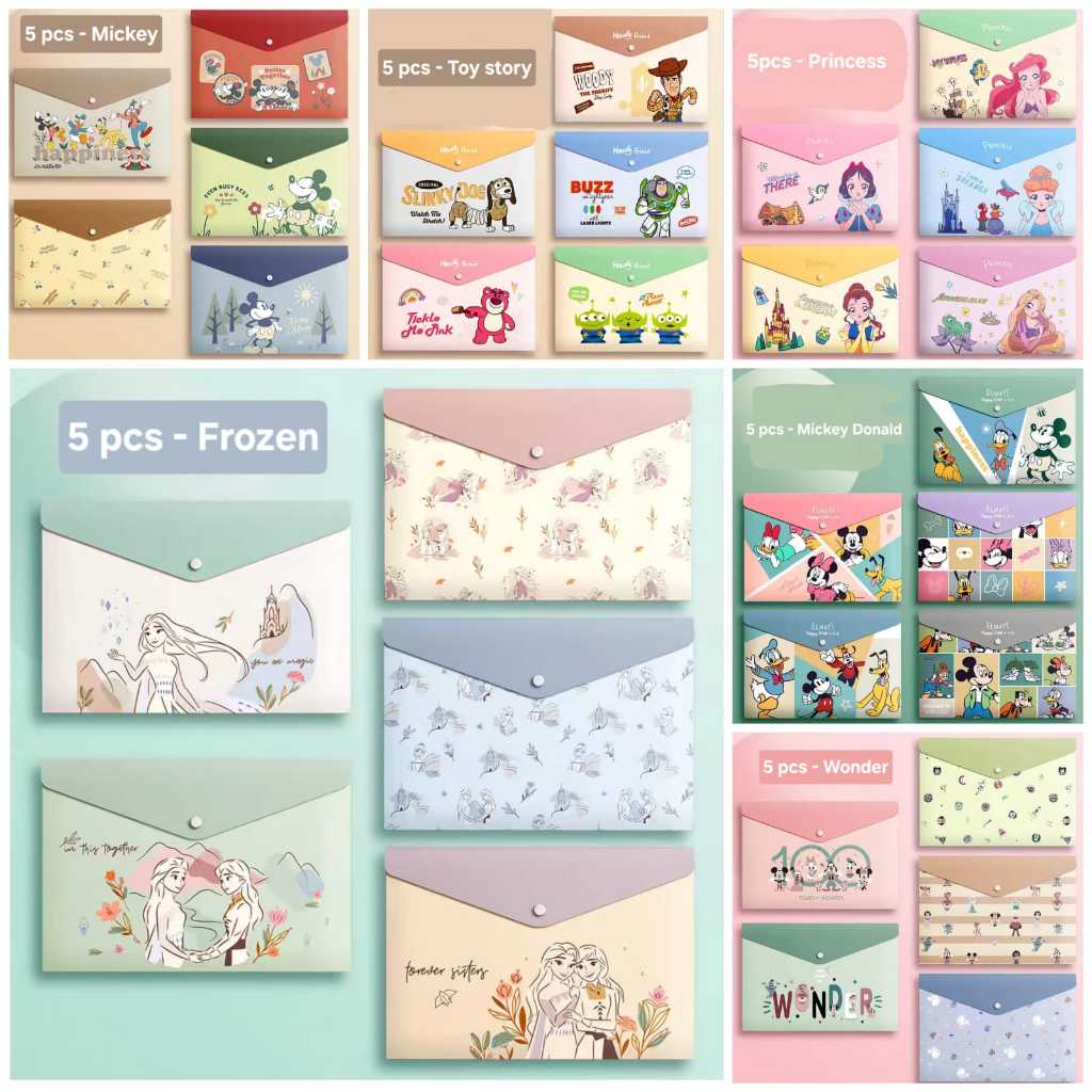 Jual 5pcs Map file Kartun folio Map dokumen Tempat penyimpanan file ...