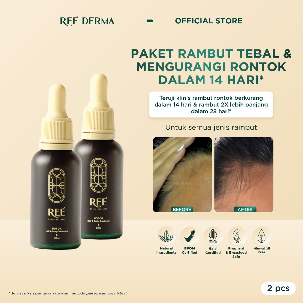 Jual Ree Derma Wellness - Bundle 2 Hot Oil Hair & Scalp Treatment 30 ml ...