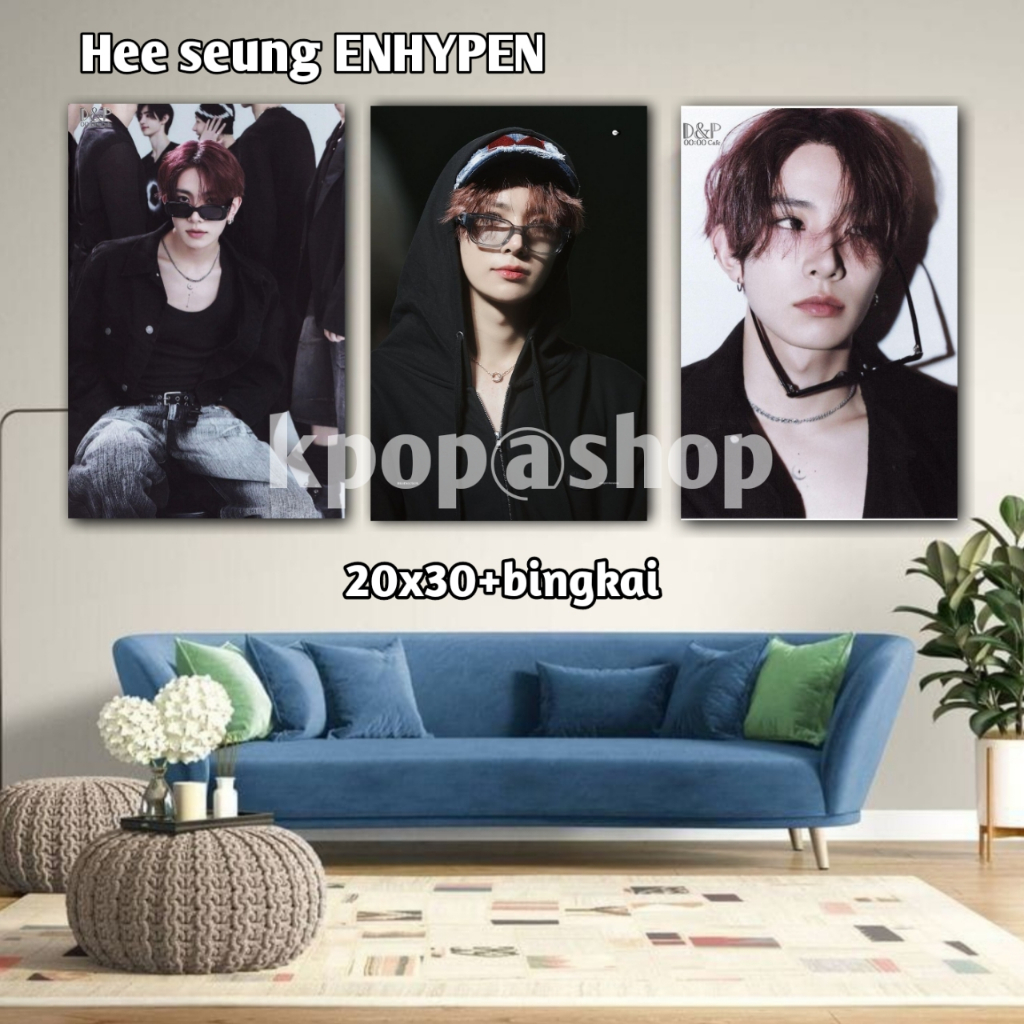 Jual POSTER ENHYPEN hiasan dinding bingkai+foto HEE SEUNG ENHYPEN 20X30 ...