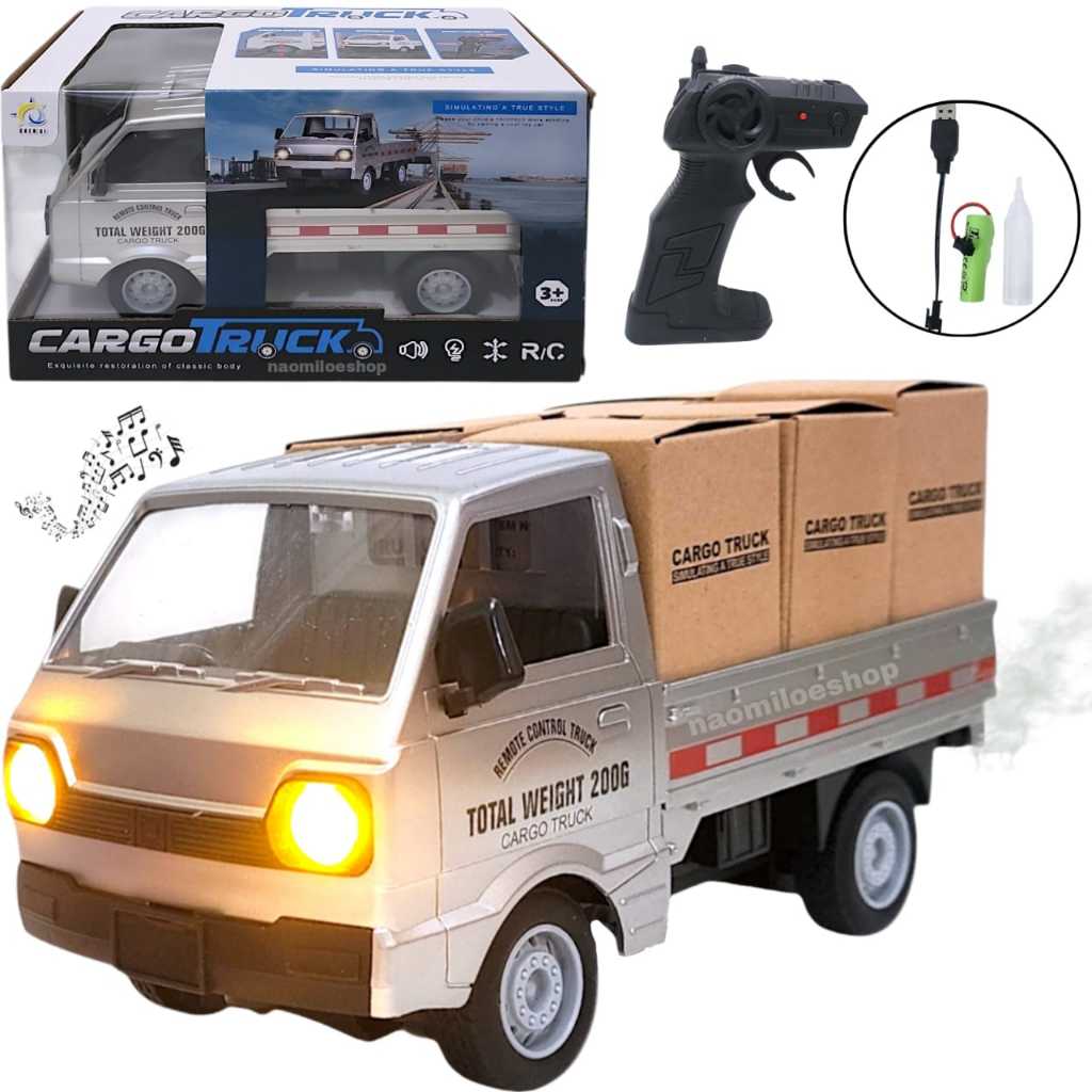 Jual RC CARGO TRUCK SPRAY KELUAR ASAP 1:16 mainan mobil Pick UP kargo ...