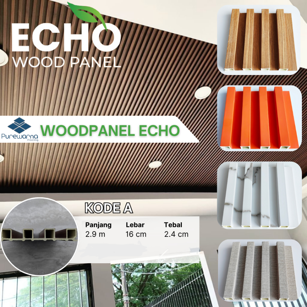 Jual ECHO WALL PANEL WPC / KISI KISI WALLPANEL / WPC PANEL ECHO KODE A ...