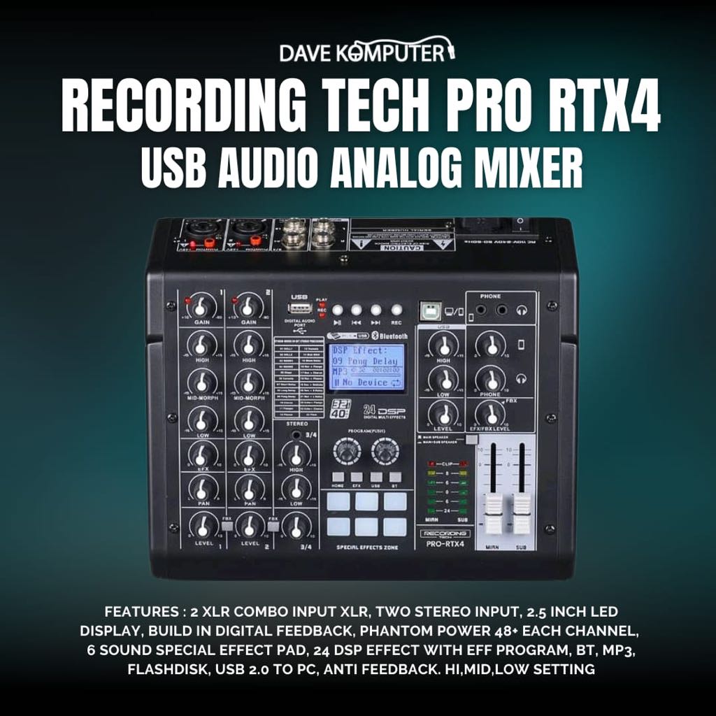 Jual RECORDING TECH PRO RTX4 / PRO RTX-4 / PRO-RTX4 USB AUDIO ANALOG ...