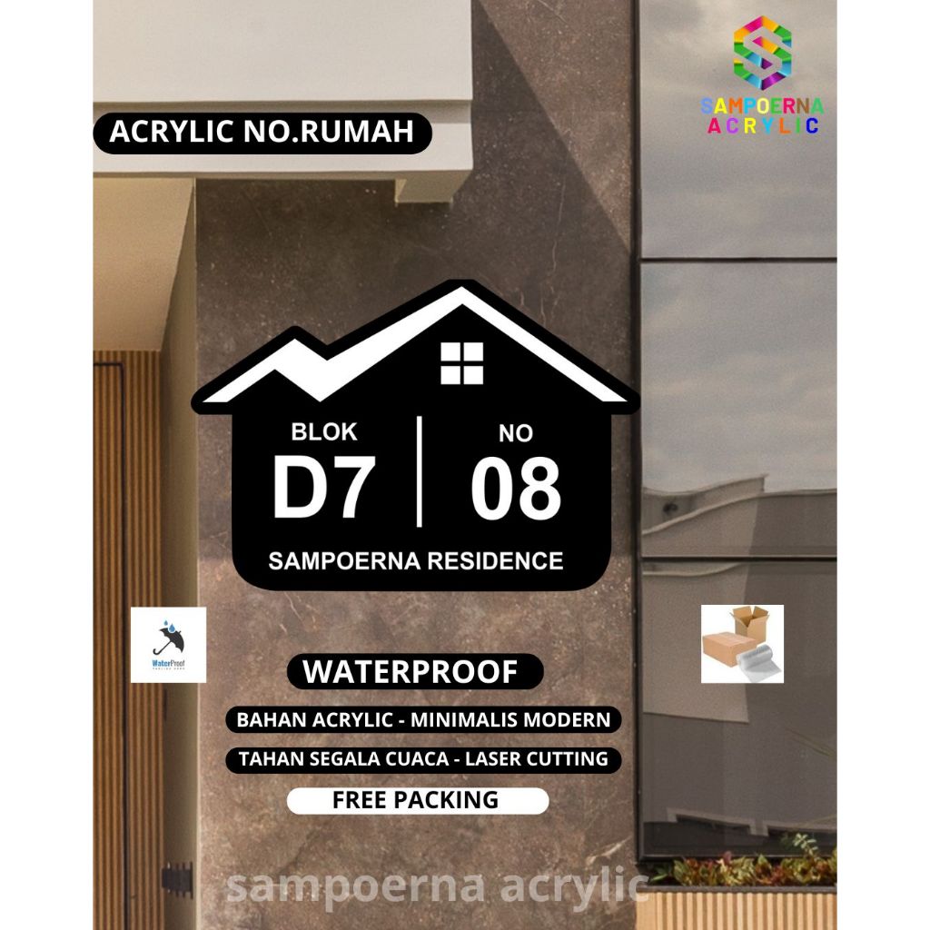 Jual Nomor Rumah Aesthetic Akrilik Bebas Custom Tempel | Nomer Rumah Villa Kos Penginapan Hotel ...
