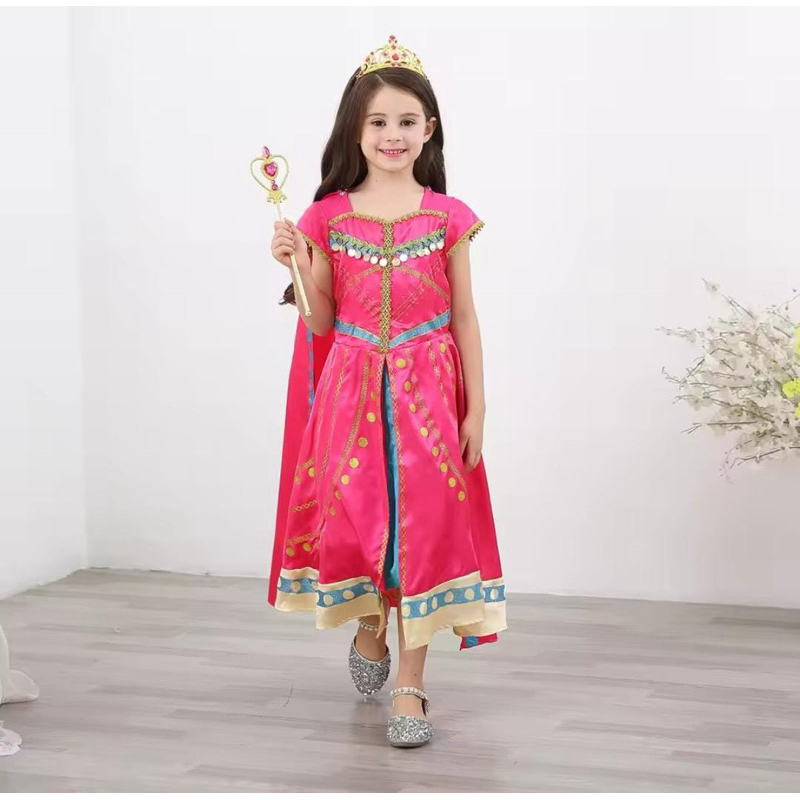 Jual J04 DRESS JASMINE PINK IMPORT DRESS PRINCESS ALADIN BAJU PESTA ...