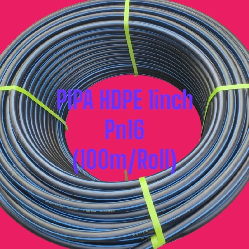 Jual PIPA HDPE 1 Inch Pn 16/PIPA HDPE HITAM 32mm (100m/Roll) | Shopee ...