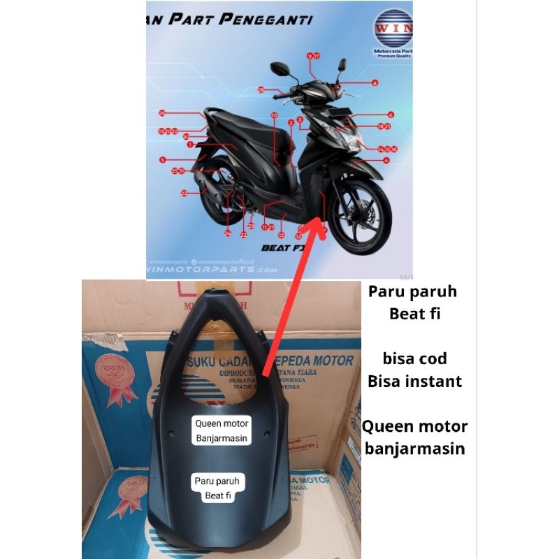 Jual Paru paruh honda beat fi injeksi k25 2012 2013 2014 2015 Dek ...