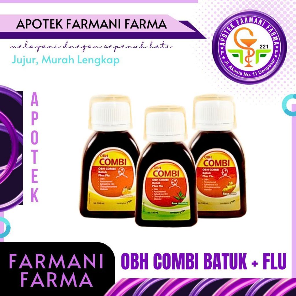 Jual OBH-COMBI DEWASA / 60ML / 100ML / RASA MENTHOL / RASA JAHE / RASA ...