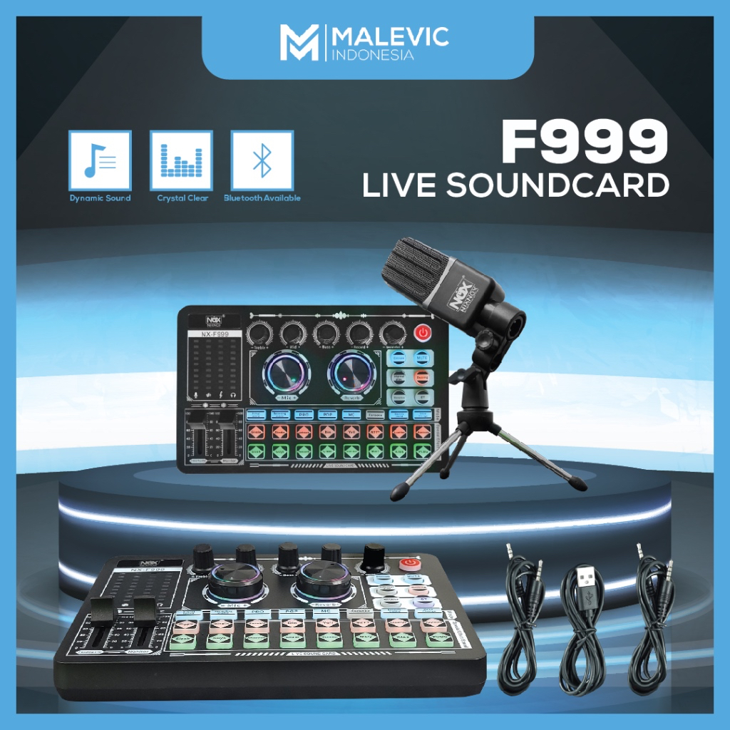 Jual [COD] F999 SoundCard LiveStreaming F999 dan dapat Mikrofon ...