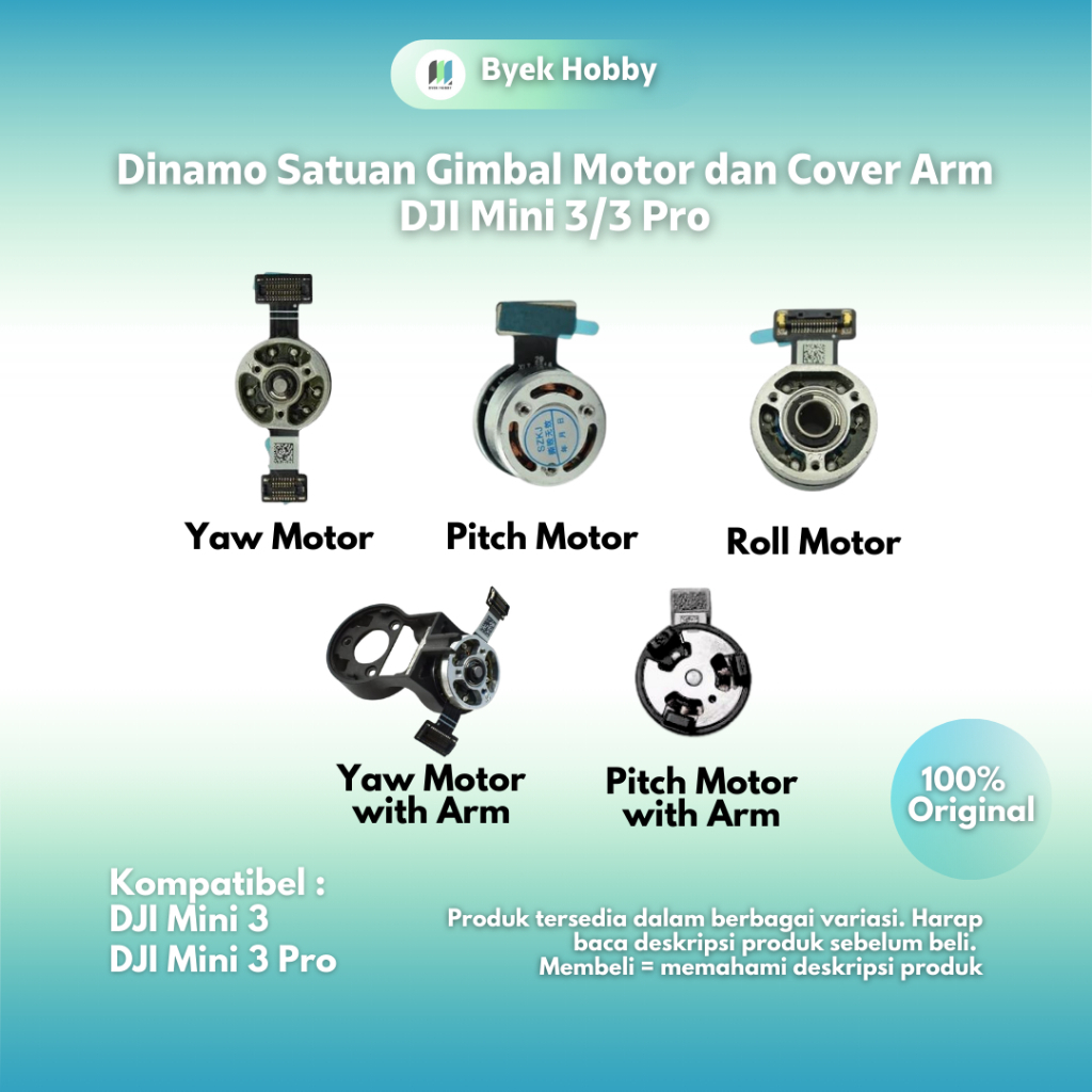 Jual Original Motor Yaw Pitch Roll Gimbal DJI Mini 3 Mini 3 Pro (Dinamo ...