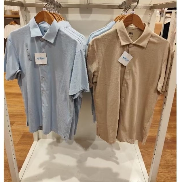 Jual Kaos Katun AIRism Polo Full Kancing Pria Uniqlo (Unisex) | Shopee ...