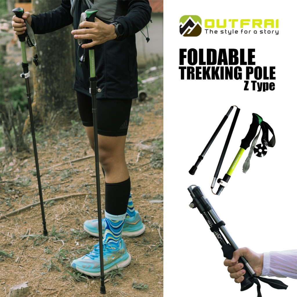 Jual Trekking Pole Lipat Alluminium Alloy Foldable Tongkat Pendaki ...