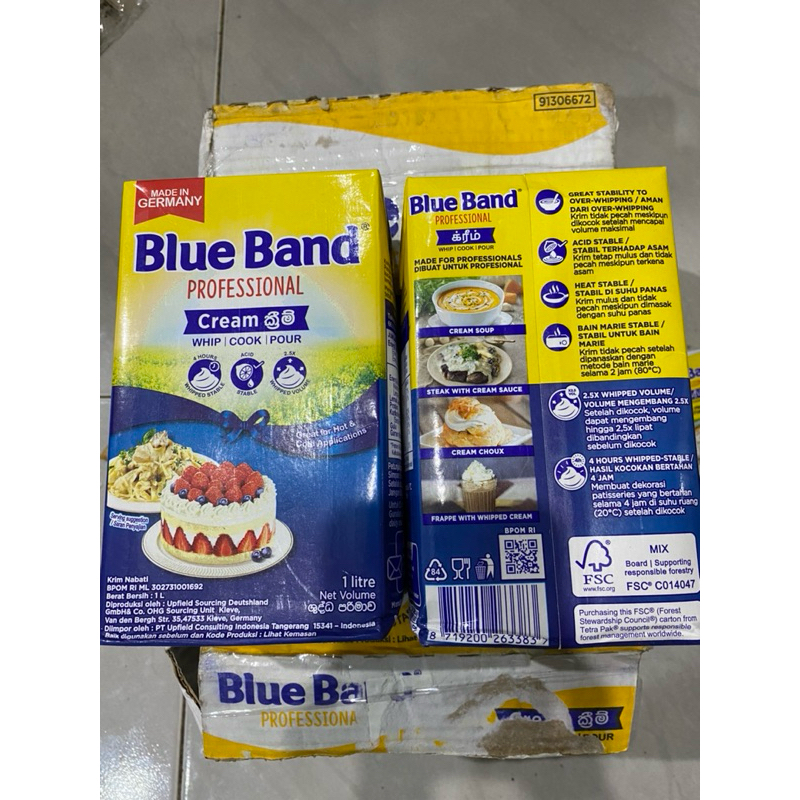 Jual Blue Band Professional WHIPPING Cream 1 LITER | Shopee Indonesia