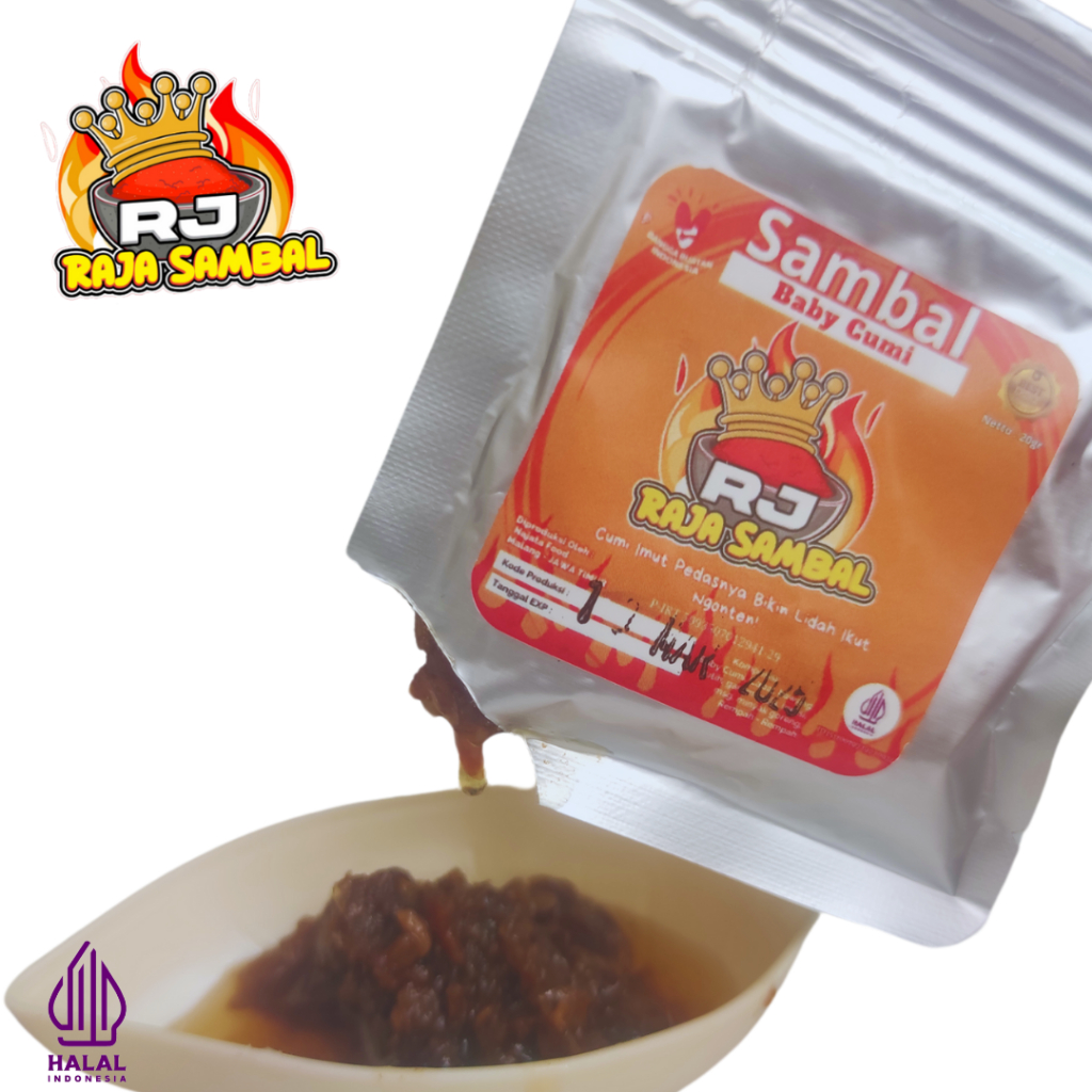 Jual RJ Raja Sambal - Sambal Sachet 20gr, Sambal Baby Cumi, Sambal Baby ...