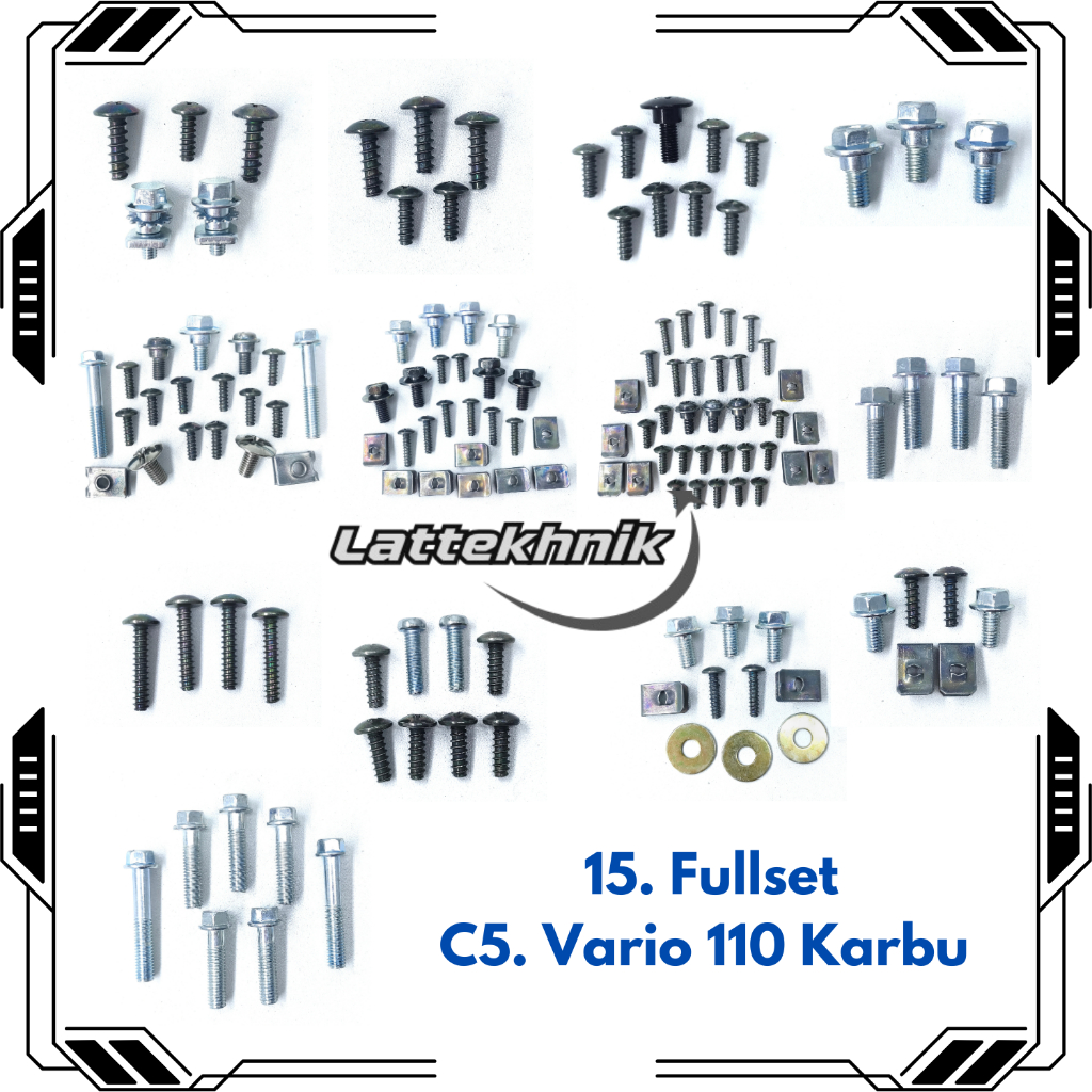 Jual C5. Baut Vario 110 Karbu Full Body / Baud Vario 110 Karbu Full Set ...