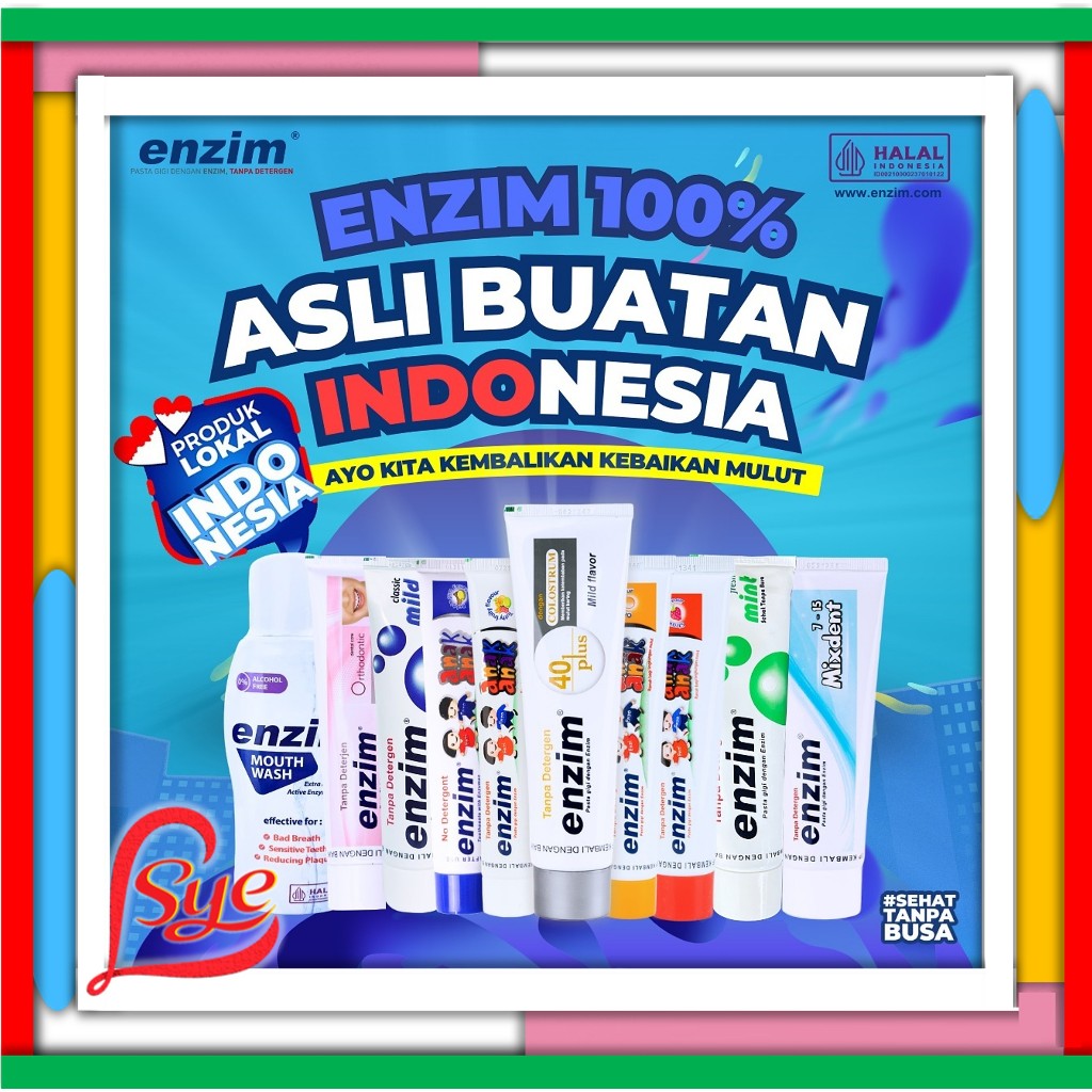 Jual Enzim Pasta Gigi Sensitif - Kids Toothpaste Odol - Fresh Mint ...