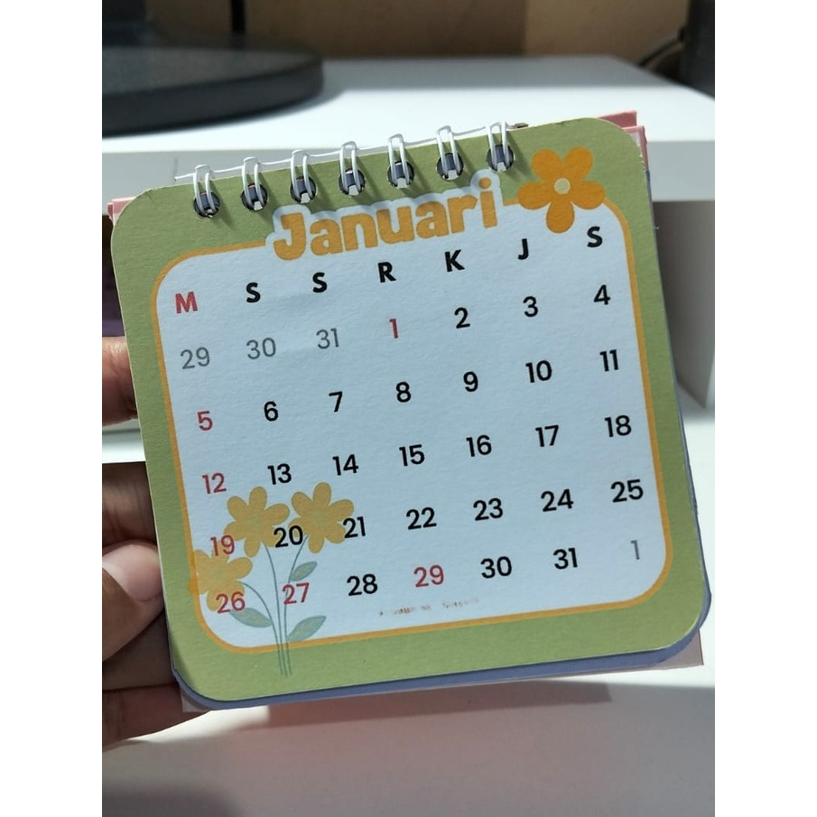 Jual Kalender mini lucu motif bunga | Shopee Indonesia
