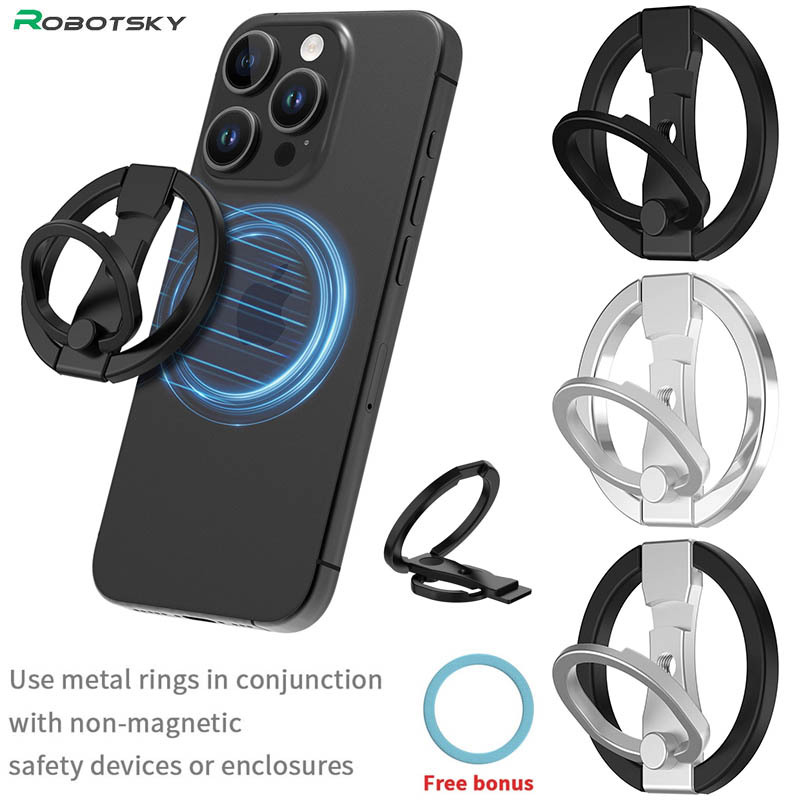 Jual Robotsky MS-01 Magnetic Magsafe Ring Stand Phone Holder - Mag ...