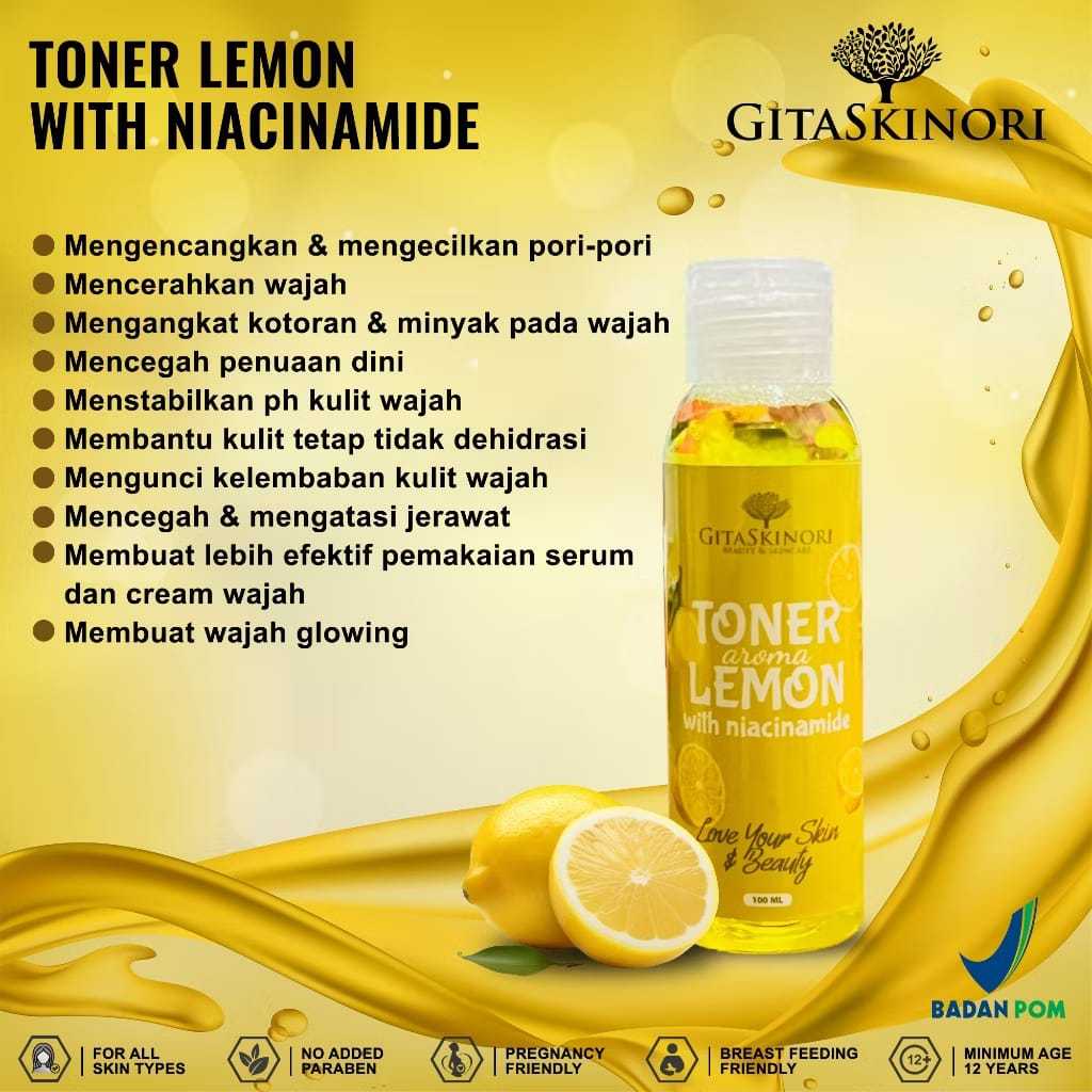 Jual BPOM Toner Glowing Lemon by Gitaskinori | Shopee Indonesia