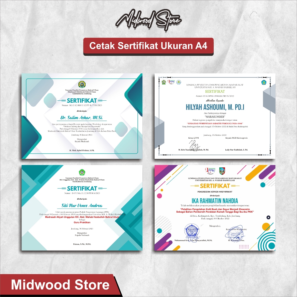 Jual Cetak Sertifikat / Piagam Penghargaan Ukuran A4 | Shopee Indonesia