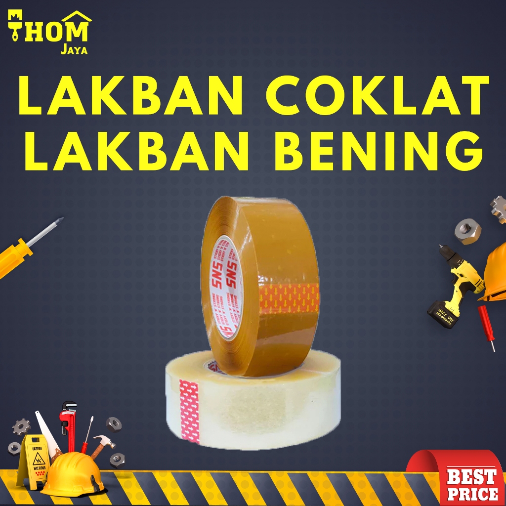 Jual LAKBAN BENING / LAKBAN COKLAT / LAKBAN - 300YARD | Shopee Indonesia