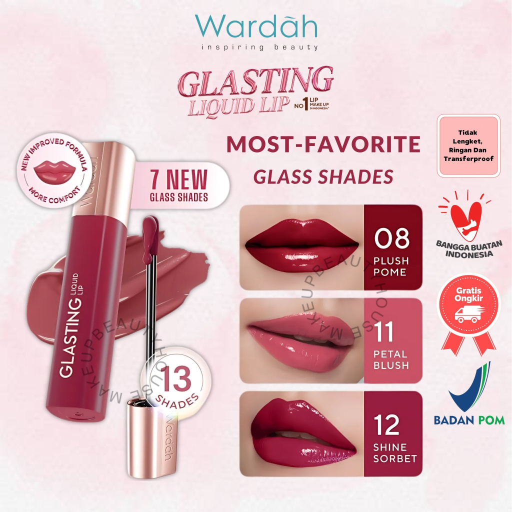 Jual WARDAH Glasting Liquid Lip - Hi-Pigmented Glass Color, Ringan ...