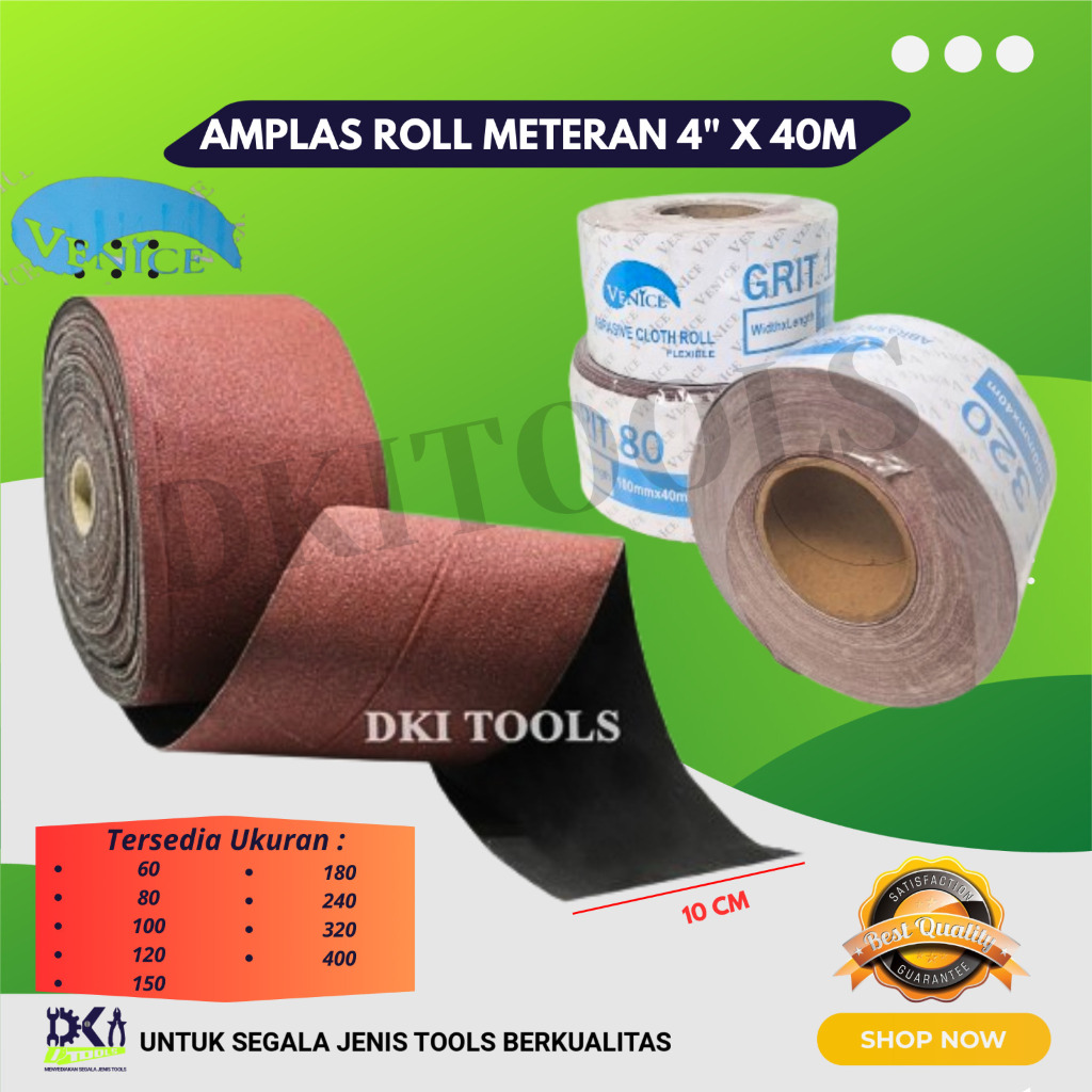 Jual VENICE Amplas Roll Ampelas Roll Meteran 4 inch | Shopee Indonesia