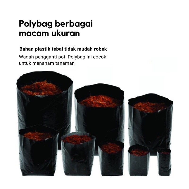 Jual Polibag Tanaman Ecer 1 Pcs Berbagai Macam Ukuran | Shopee Indonesia