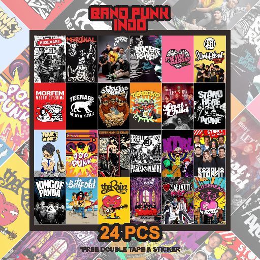 Jual Poster Band pop punk/punk/rock indonesia isi 24 pcs ukuran A5 ...