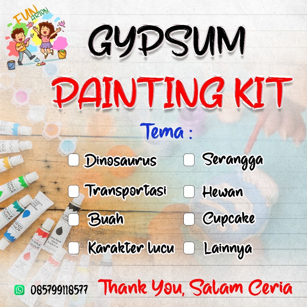 Jual Paket Lukis Gypsum Painting Mewarnai Gypsum edukasi | Shopee Indonesia