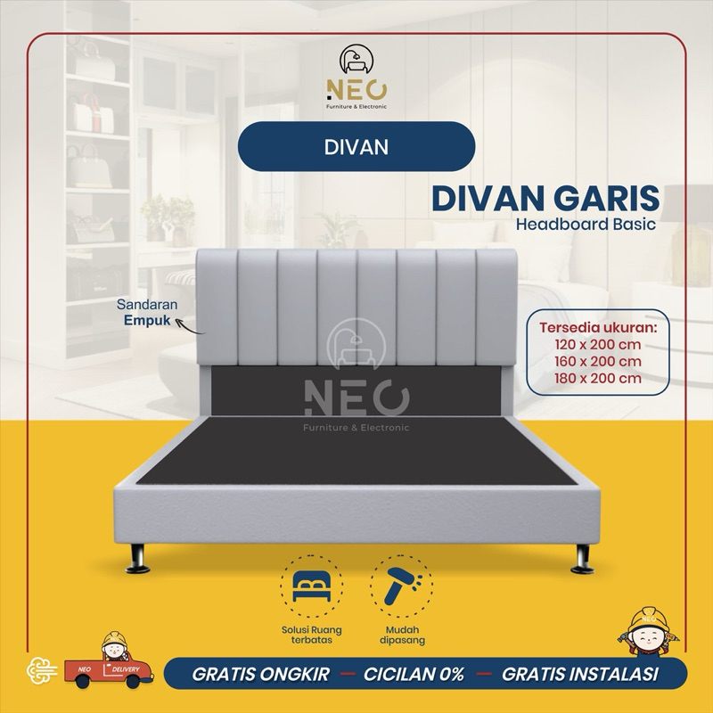 Jual NEO - DIVAN BOX SET LOKAL GARIS ATAU KANCING 180x200 160x200 ...