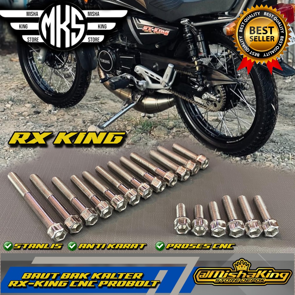 Jual 1 Set Baut Stainless CNC Bak Kalter RX KING RXK RXS 2 Kunci PROBOLT | Shopee Indonesia