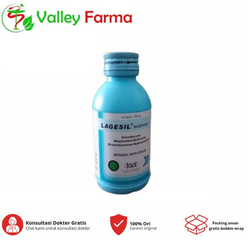 Jual LAGESIL SUSPENSI 100 ML - Obat Nyeri Lambung Syrup Maag Nyeri ...
