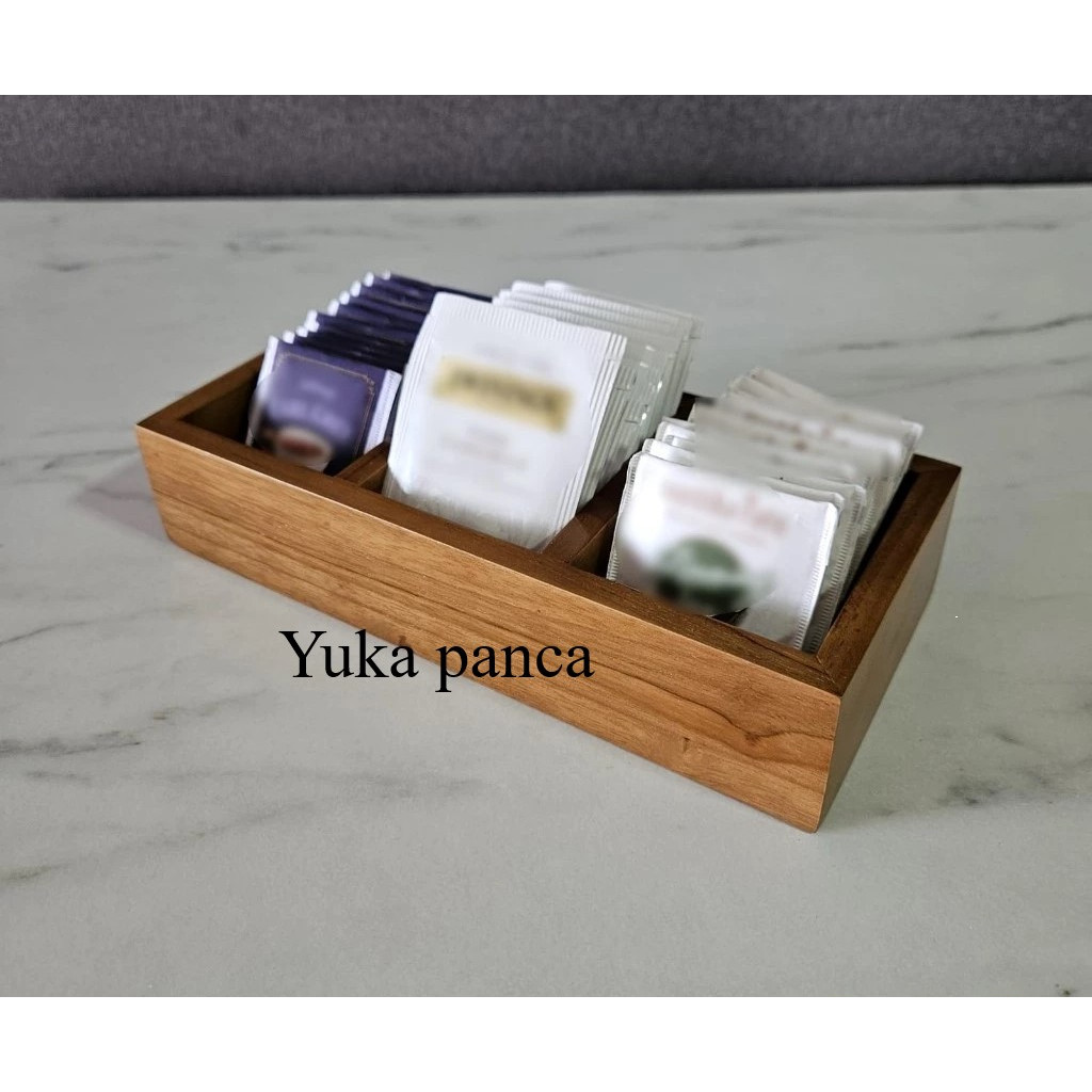 Jual Kotak Tempat Teh Kopi Sachet Organizer Teh Kopi Kayu Jati | Shopee ...