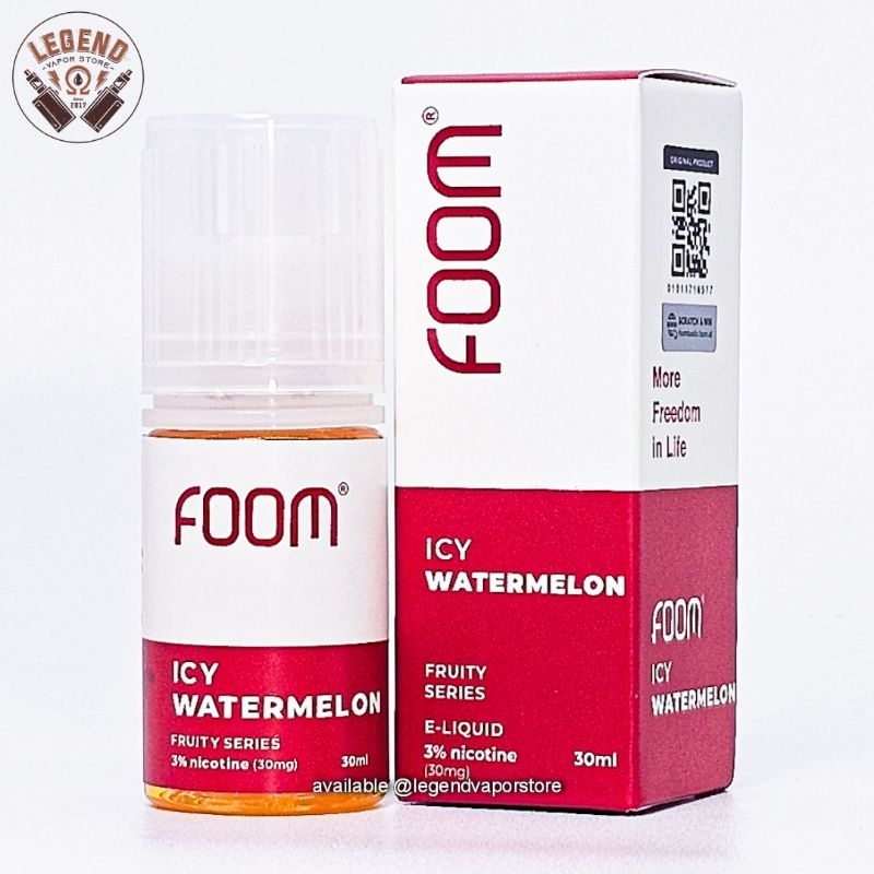 Jual SALT NIC - LIQUID FOOM Icy Watermelon 30ML 30MG AUTHENTIC | Shopee ...
